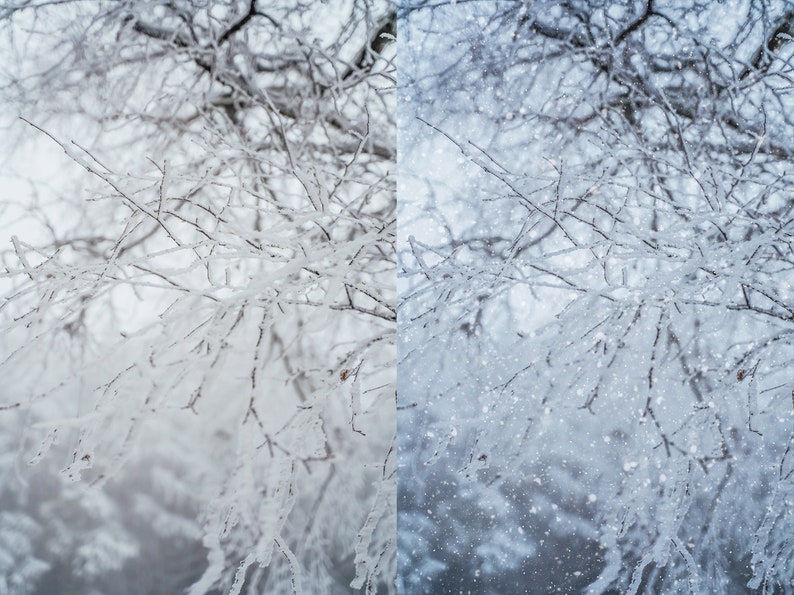 60 Realistic Snow Overlays, Falling Snow, Photo Overlays, Snow Effects ...