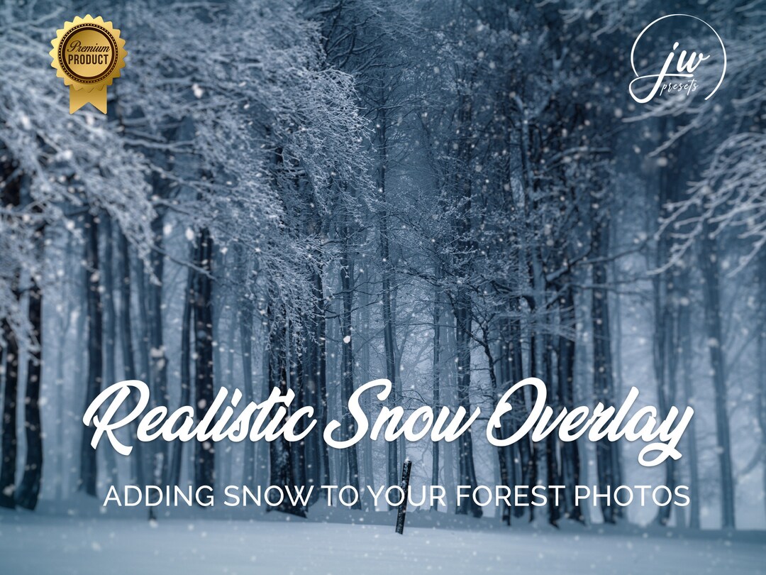60 Realistic Snow Overlays, Falling Snow, Photo Overlays, Snow Effects ...