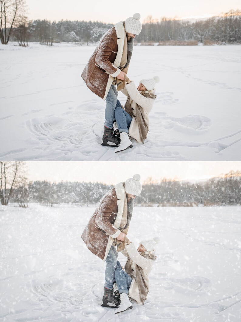 205 Realistic Snow Overlays I Snowy Romance I Edit Couple Photos I Edit ...