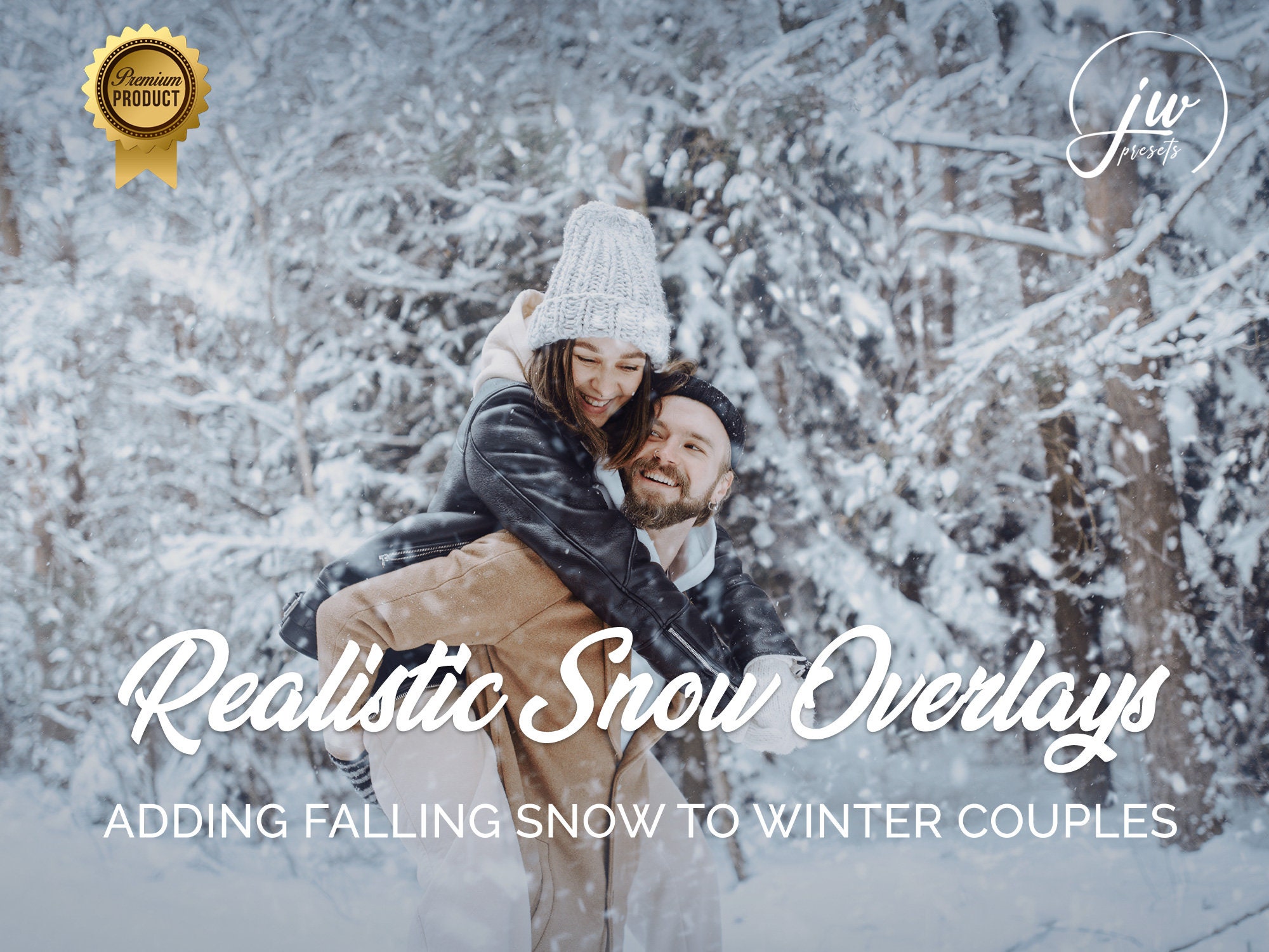 205 Realistic Snow Overlays I Snowy Romance I Edit Couple Photos I Edit ...