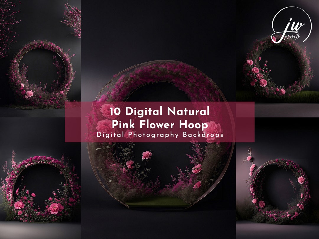10 Digital Backdrops Natural Pink Flower Hop, Rustic Indoor, Maternity ...