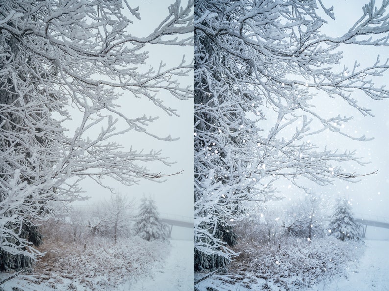 60 Realistic Snow Overlays, Falling Snow, Photo Overlays, Snow Effects ...