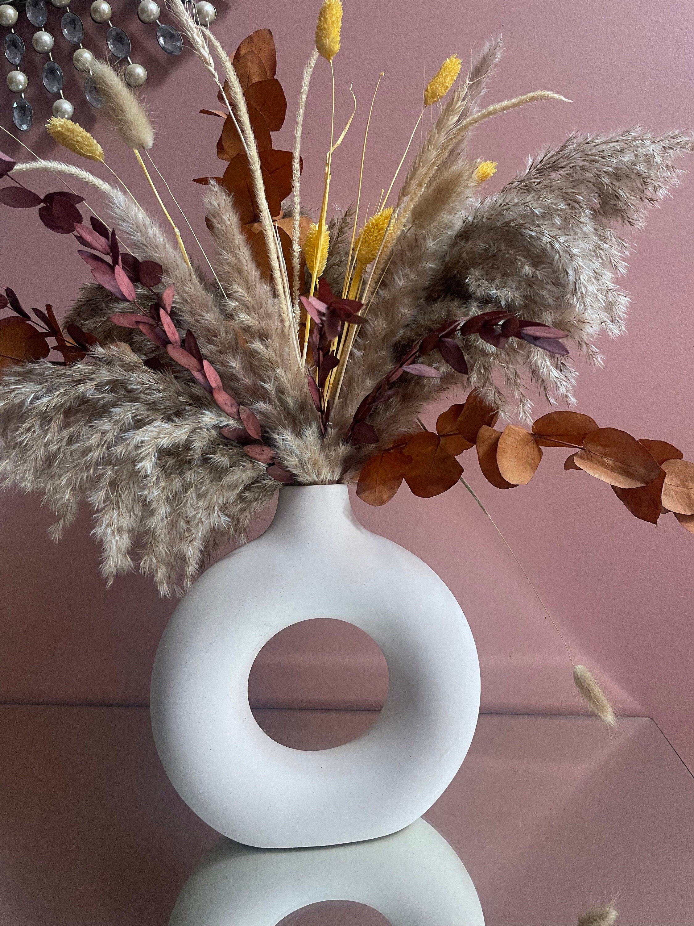 Set of Circular Doughnut Shaped Vases, Stylish Boho Home Decor ...