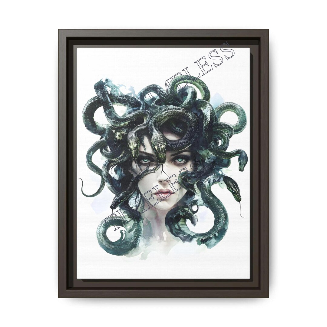 Medusa Gordon Mythical Serpent Goddess Framed Canvas Art - Etsy
