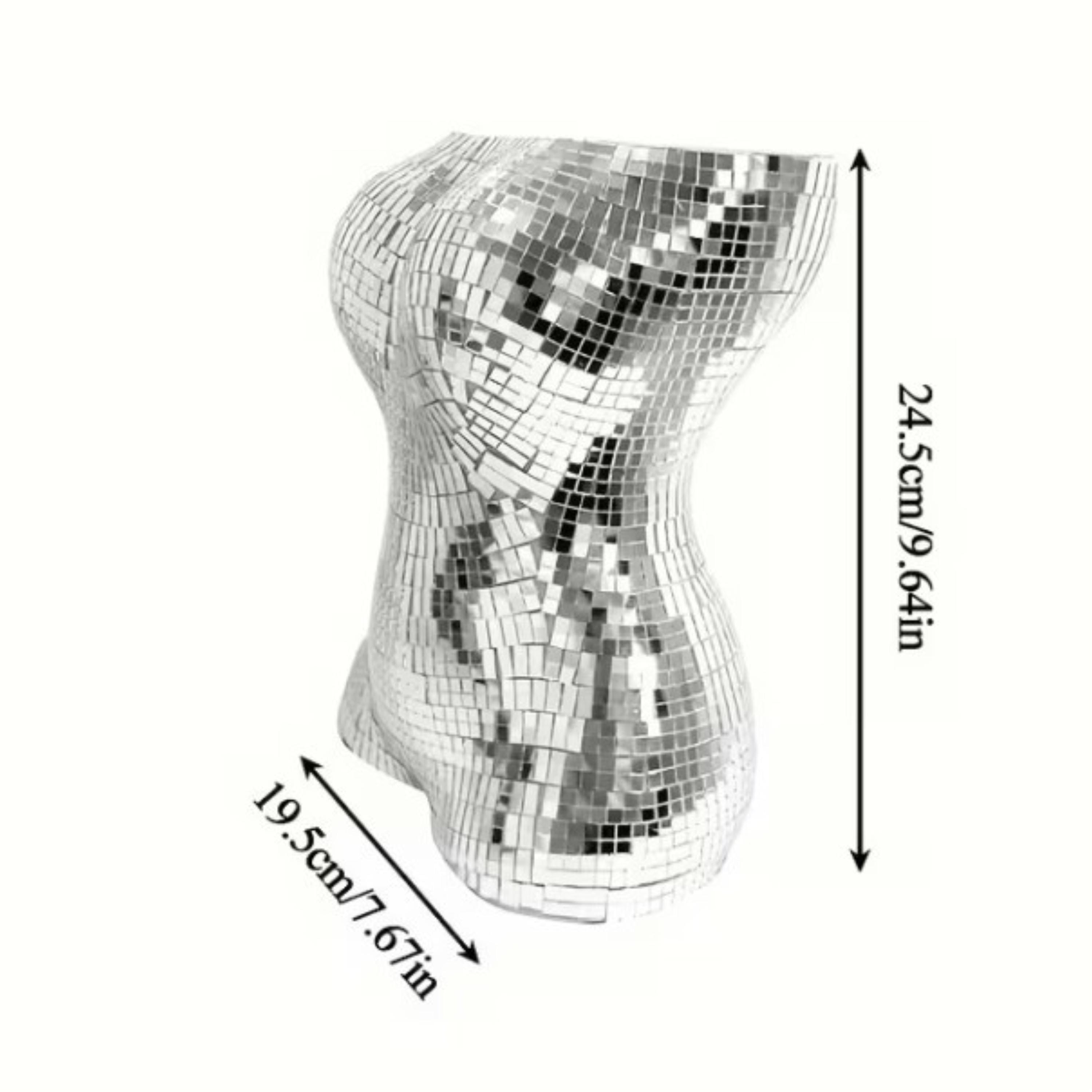 Disco Ball Torso Vase Mirror Glass Booty Planter | Torso Butt Home ...