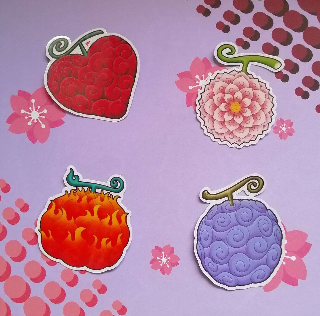 OP Fruit Anime Stickers - Etsy