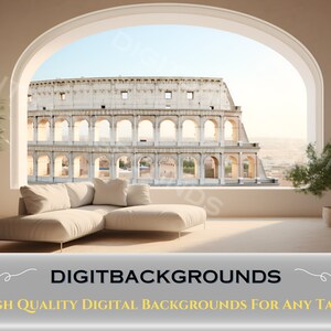 Rome City View Background, Zoom Meetings, Home Office Zoom Backdrop ...