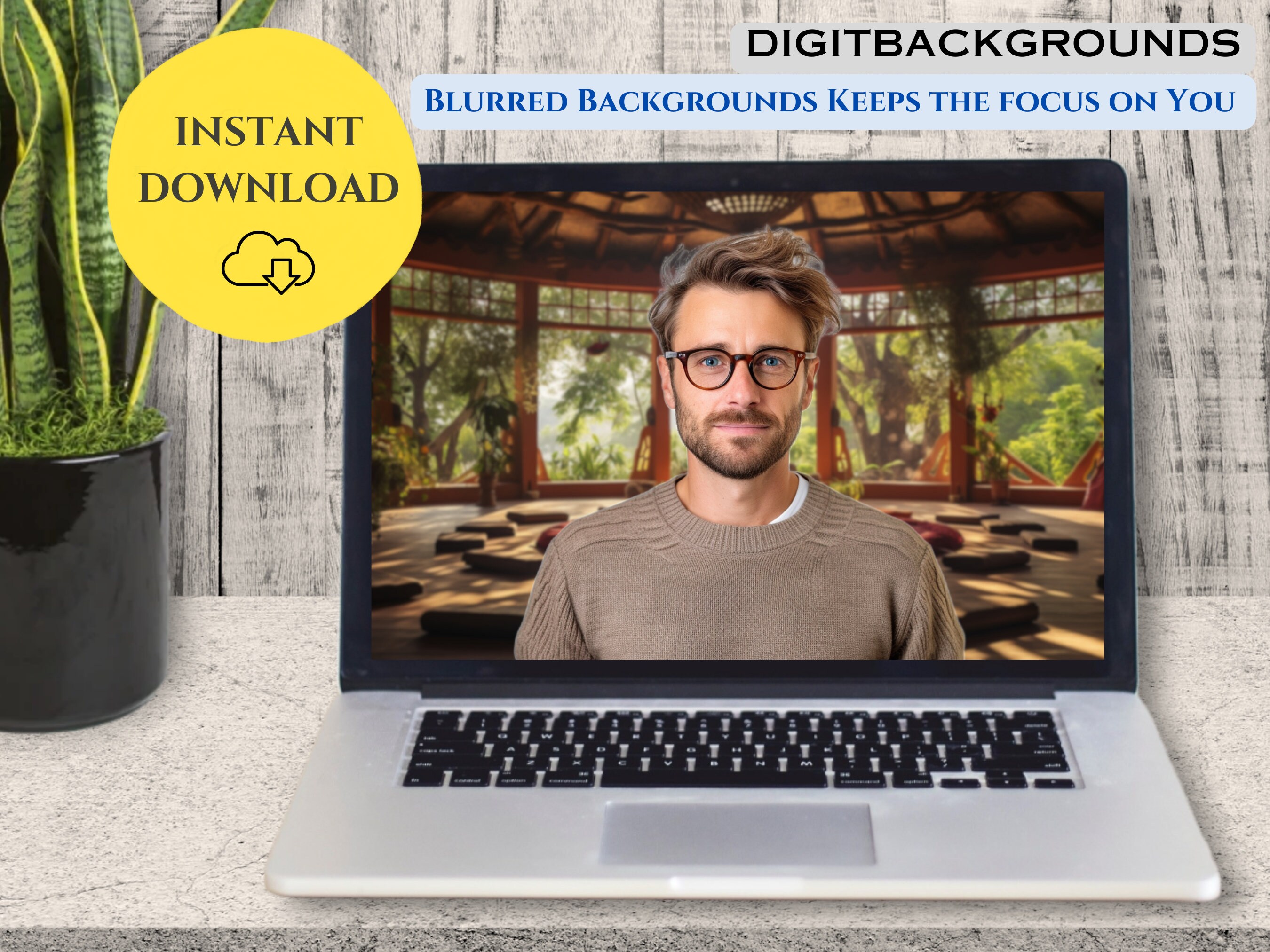 Indian Ashram Background for Zoom Meetings, Blurred Zoom Virtual ...