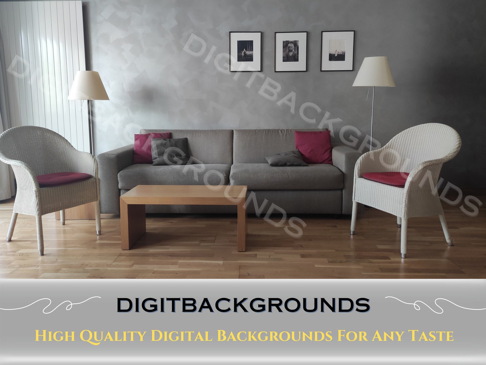 German Bauhaus Interior Backdrops for Zoom Meetings, Zoom Virtual ...