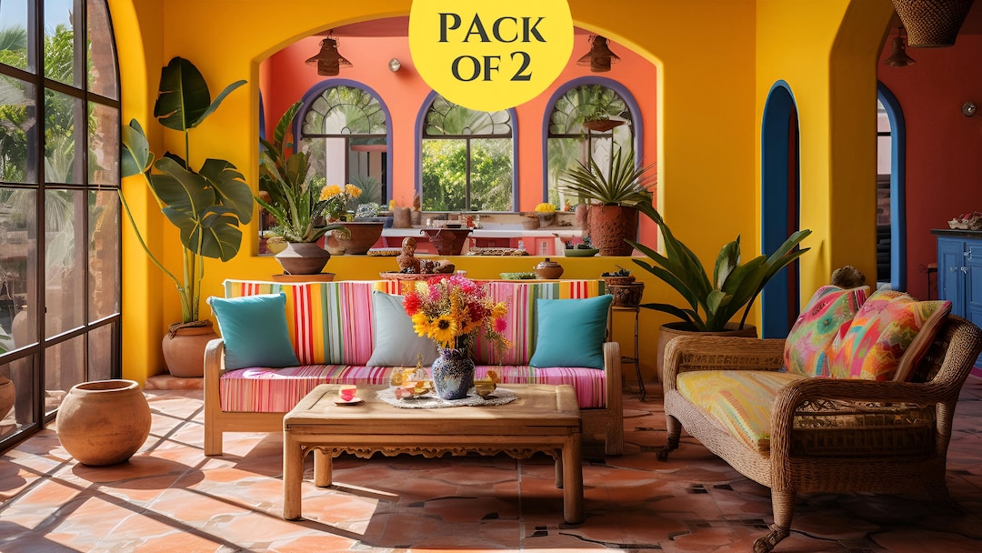 Mexican Villa Background, Zoom Meeting, Zoom Virtual Backgrounds ...