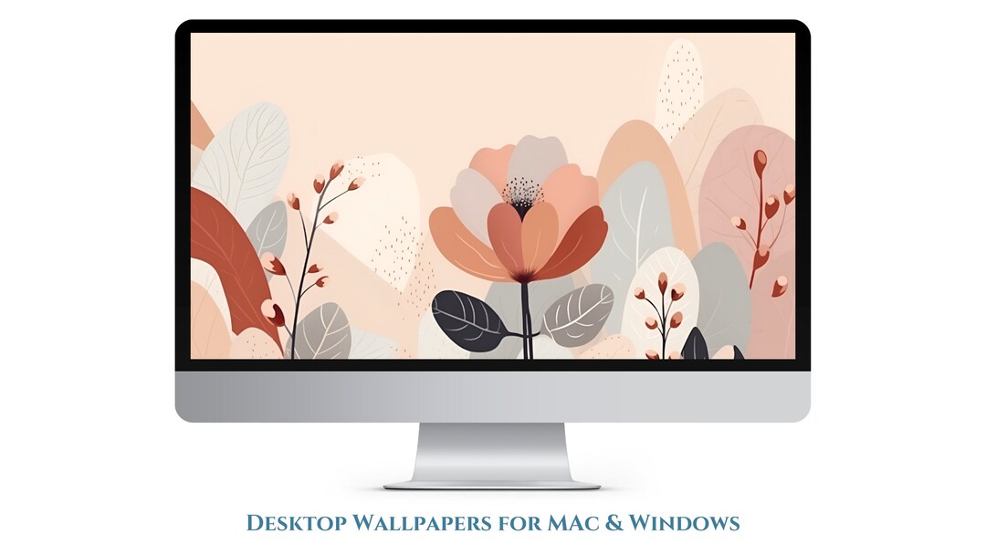 Floral Boho Desktop Background, Imac Wallpaper, Mac Desktop Wallpaper ...