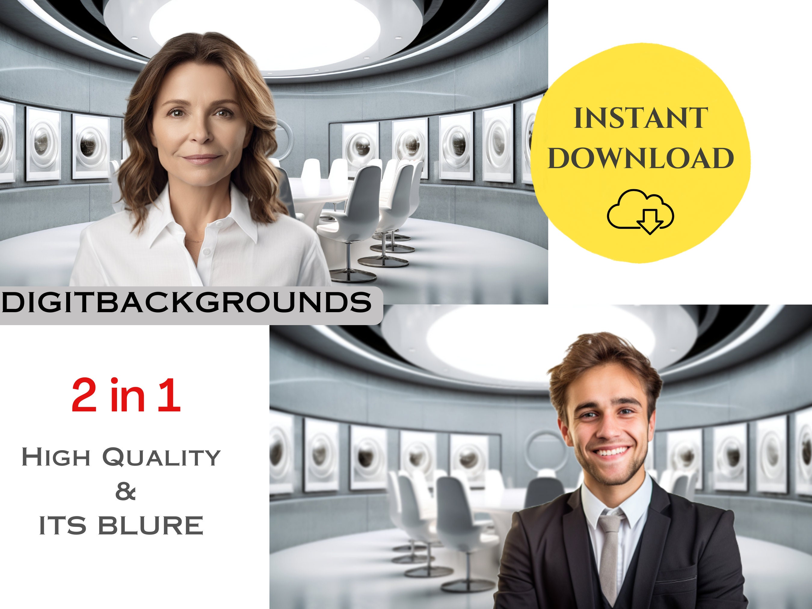 White Futuristic Office Background Zoom Meetings Metaverse Zoom ...