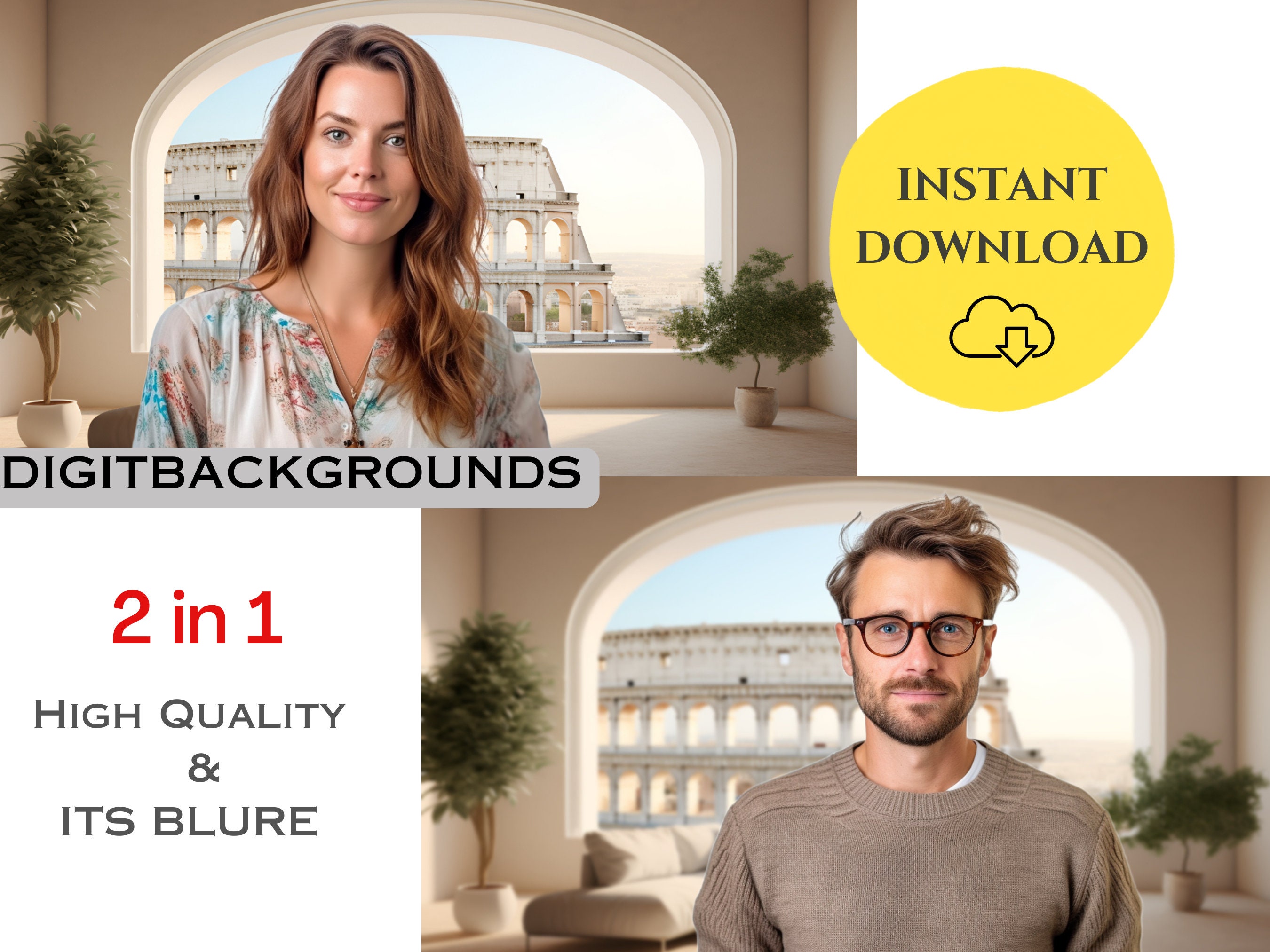 Rome City View Background Zoom Meetings Home Office Zoom - Etsy