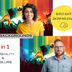 Pride Virtual Backgrounds Minimalistic Zoom Backdrop Home Office ...