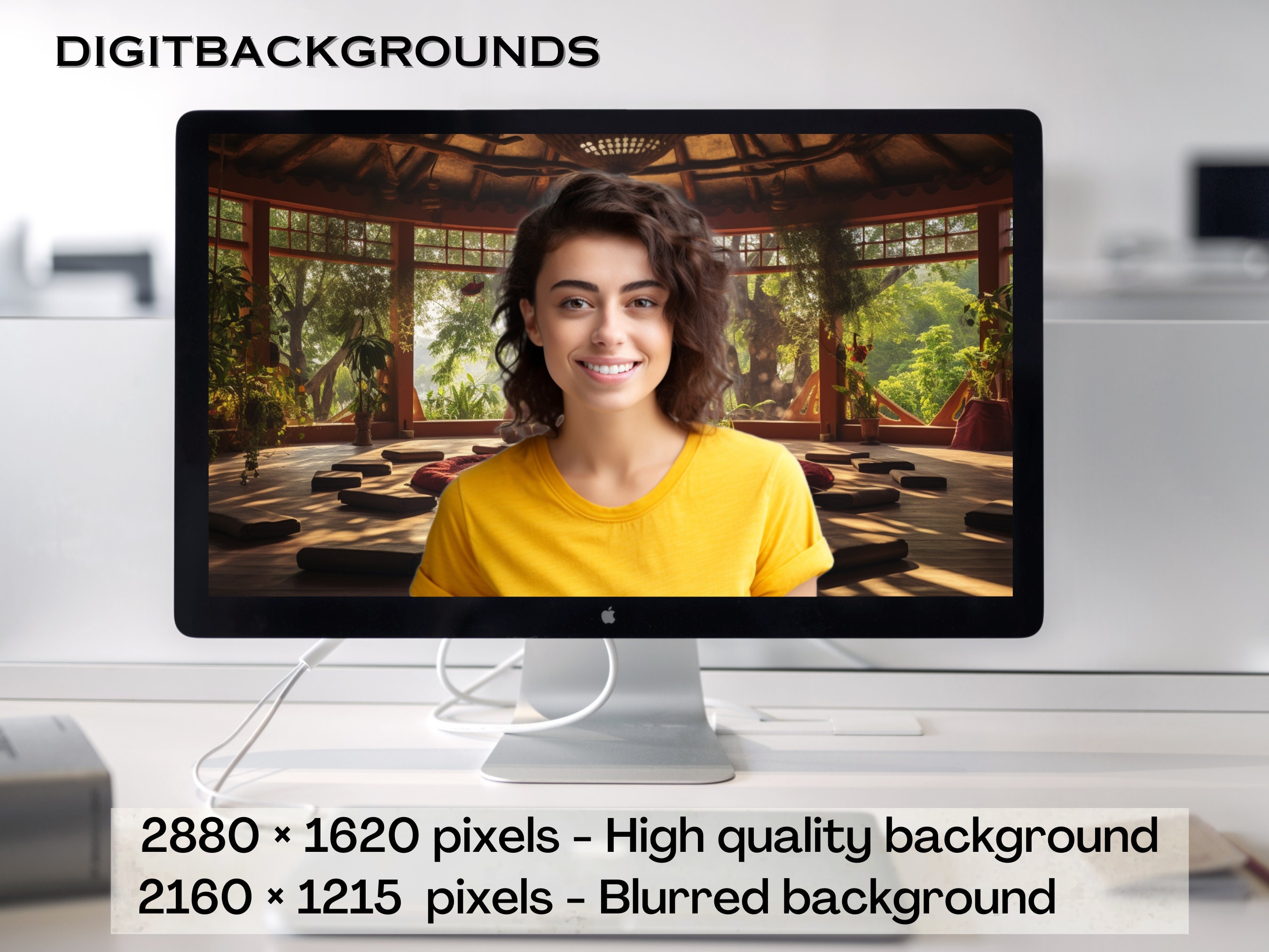 Indian Ashram Background for Zoom Meetings Blurred Zoom - Etsy