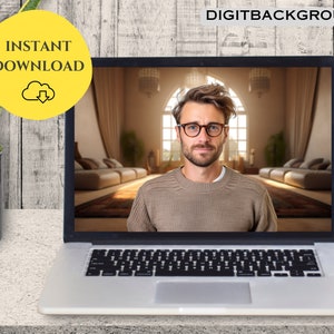 Interior Virtual Backgrounds Minimalistic Zoom Backdrop Home Office ...