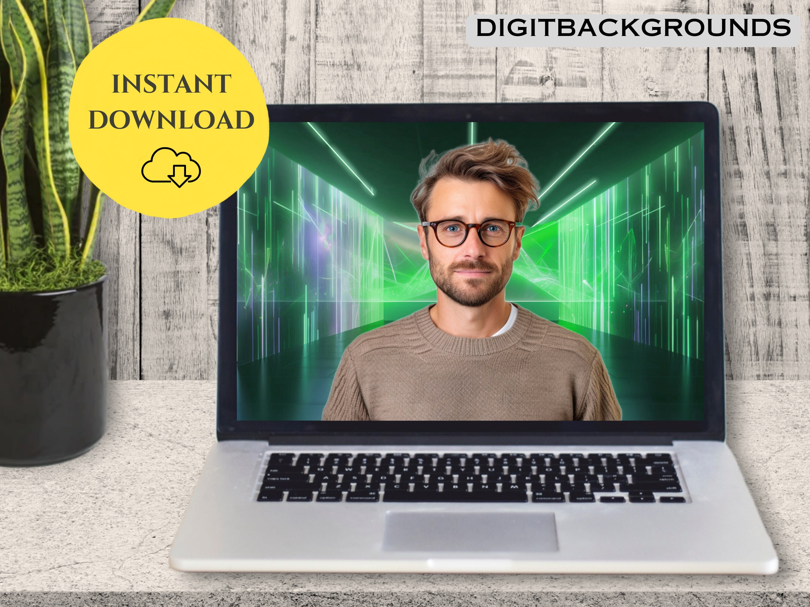 2 Holographic Laser Tunnel Backgrounds Zoom Meetings - Etsy