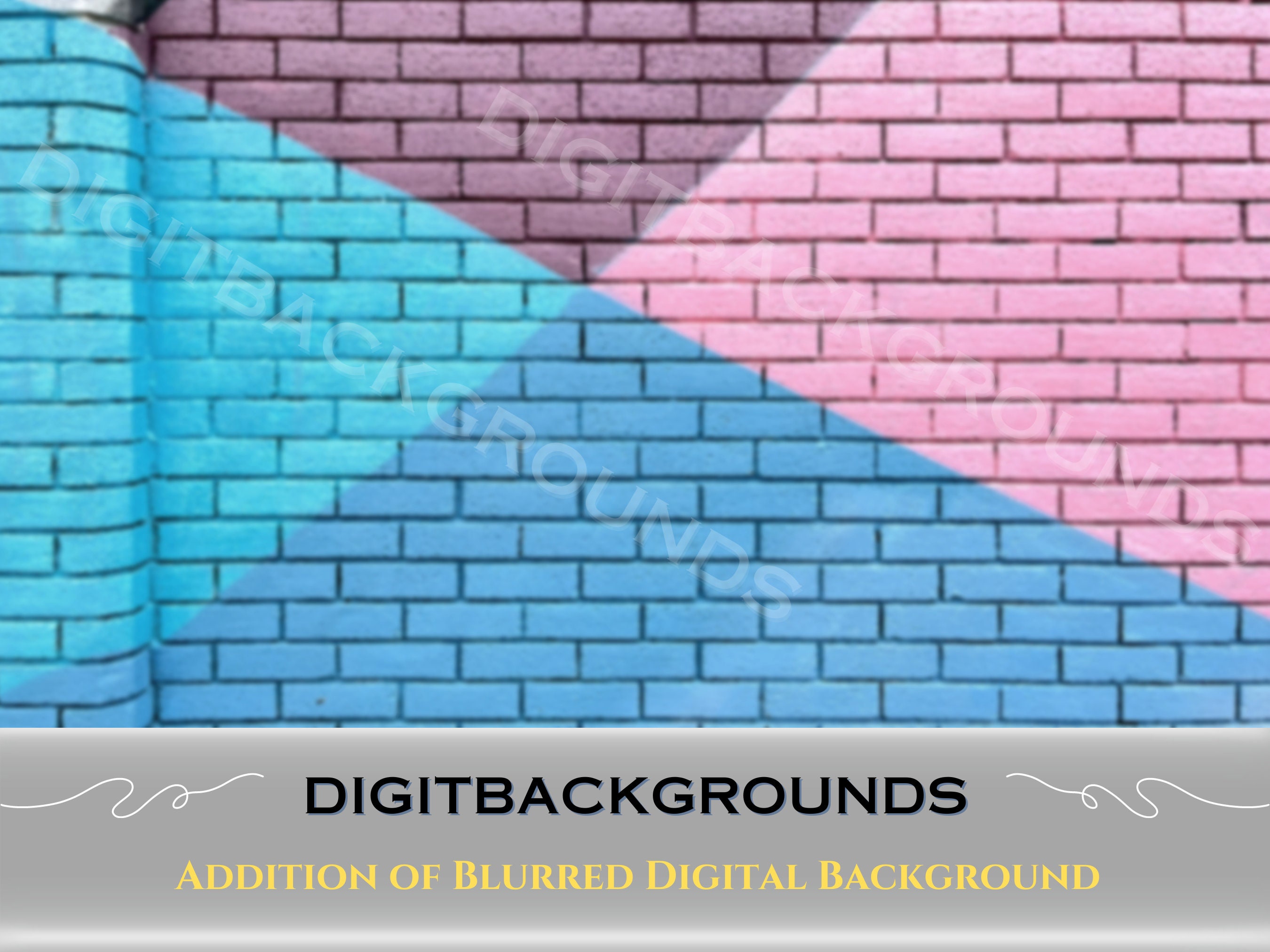 Colorful Brick Wall Backdrop for Zoom Meetings, Zoom Virtual ...
