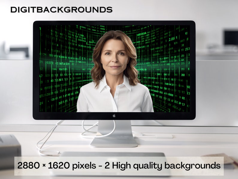 2 Matrix Backgrounds, Zoom Meetings, Metaverse Zoom Backdrop, Gamers ...