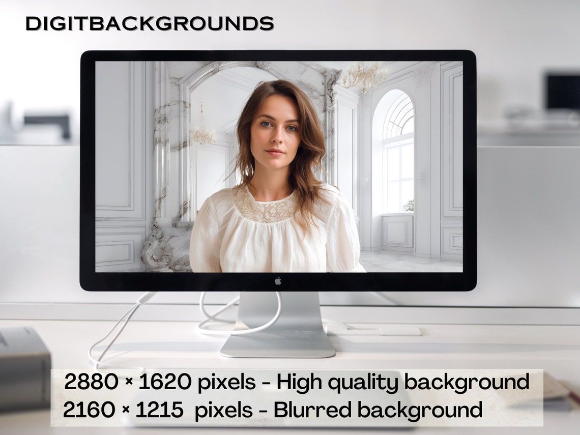 Marble Mirror Background Zoom Meeting Zoom Virtual - Etsy