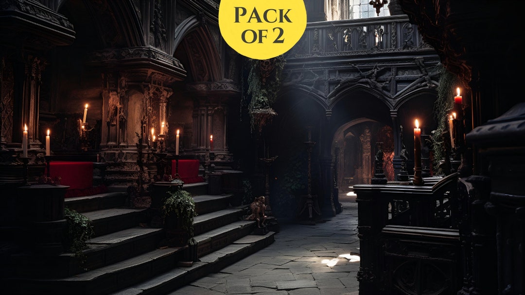 Dark Dracula Castle Room Background, Zoom Meeting, Zoom Virtual ...