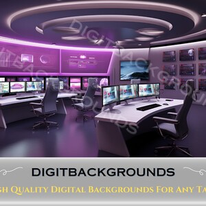 Futuristic Office Background for Zoom Meetings Metaverse Zoom Backdrop ...