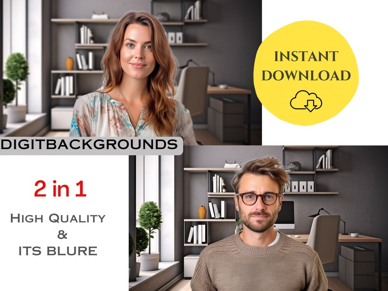 Gray Study Room Background, Zoom Meetings, Home Office, Blurred Zoom ...