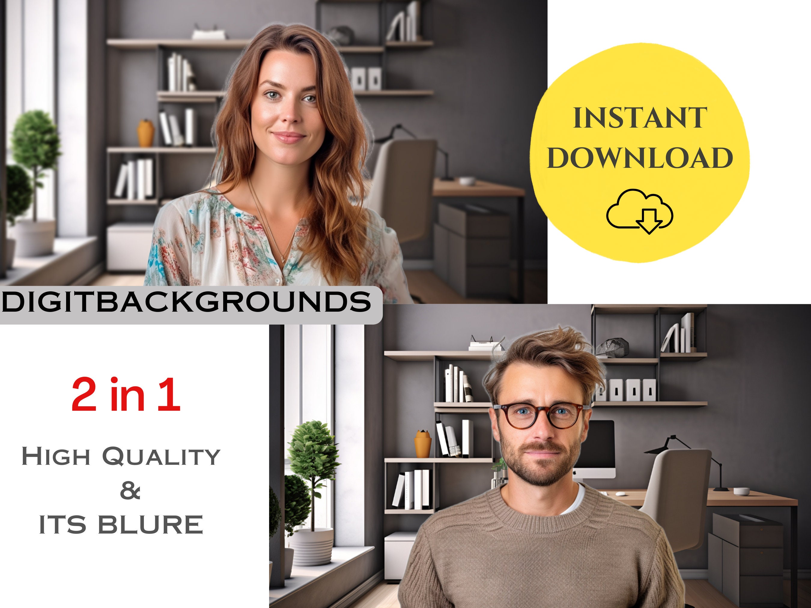 Gray Study Room Background Zoom Meetings Home Office - Etsy