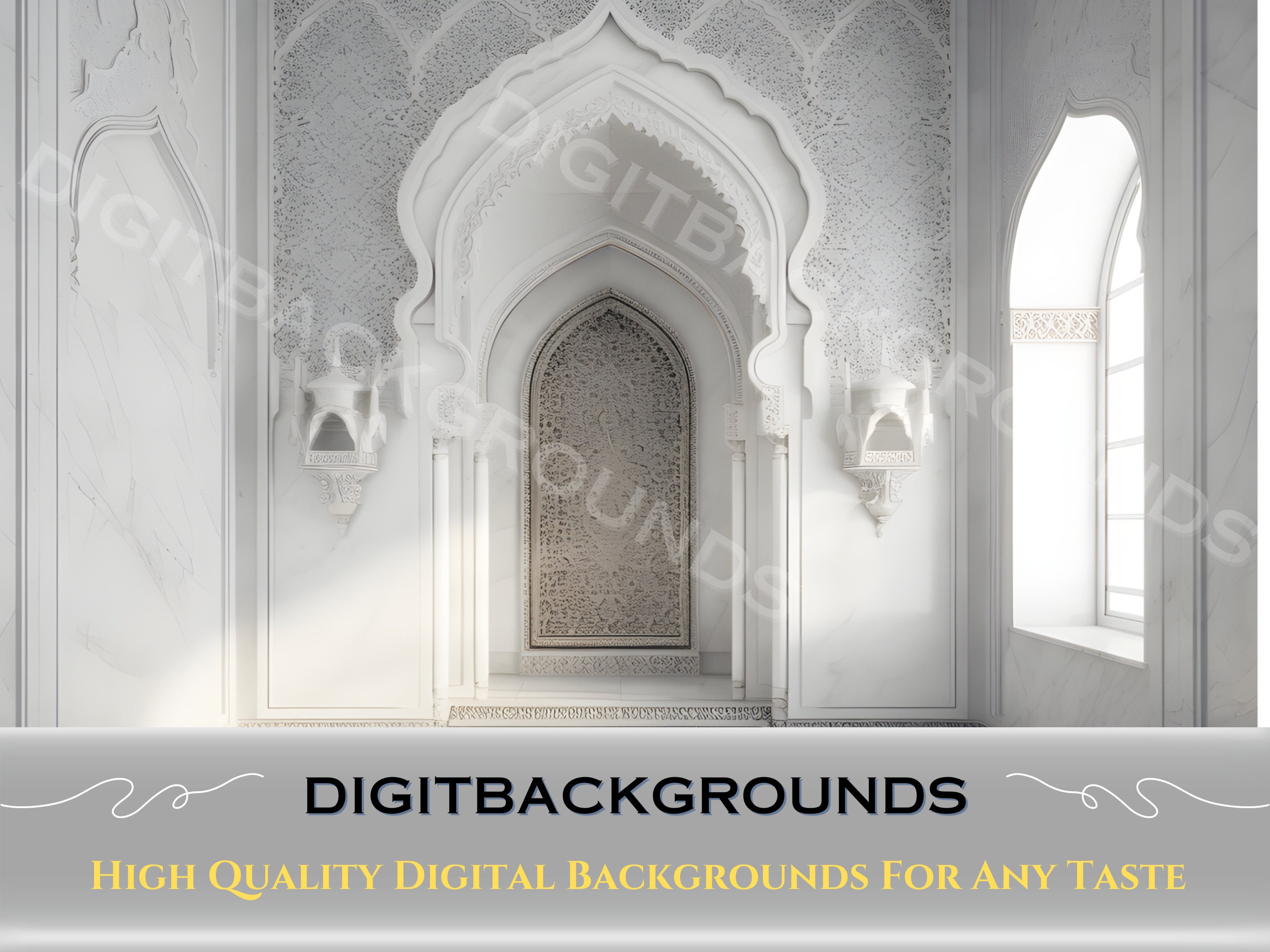 White Arabic Castle Room Background, Zoom Meeting, Zoom Virtual ...
