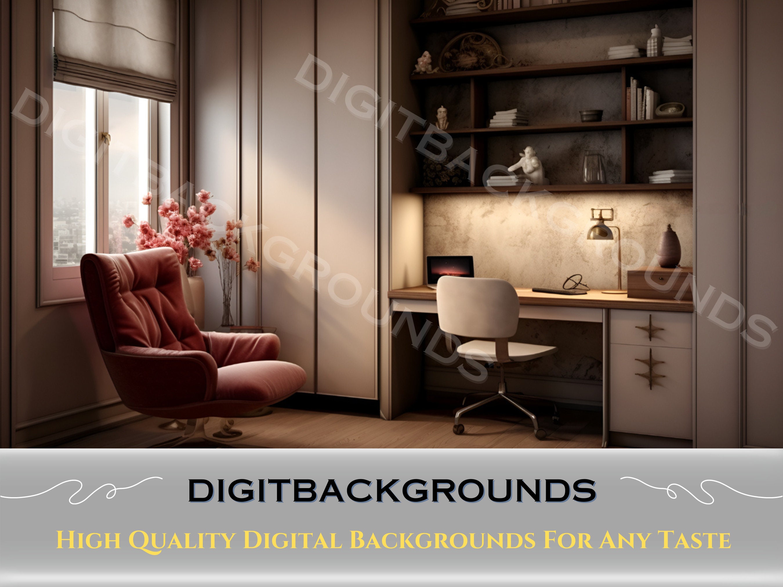 Working Area Study Room Background, Zoom Meetings, Home Office, Blurred ...