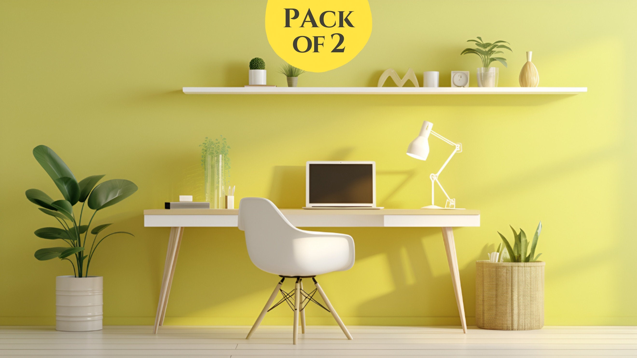 Yellow Study Room Background, Zoom Meetings, Home Office, Blurred Zoom ...