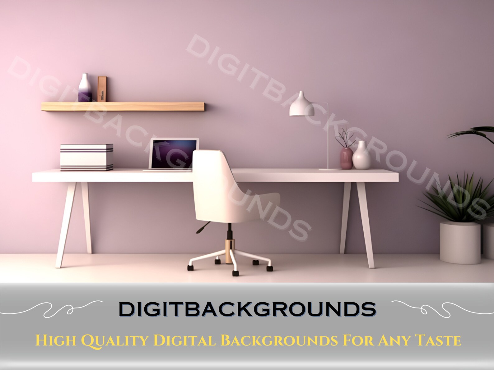 Pink Study Room Background, Zoom Meetings, Home Office, Blurred Zoom ...