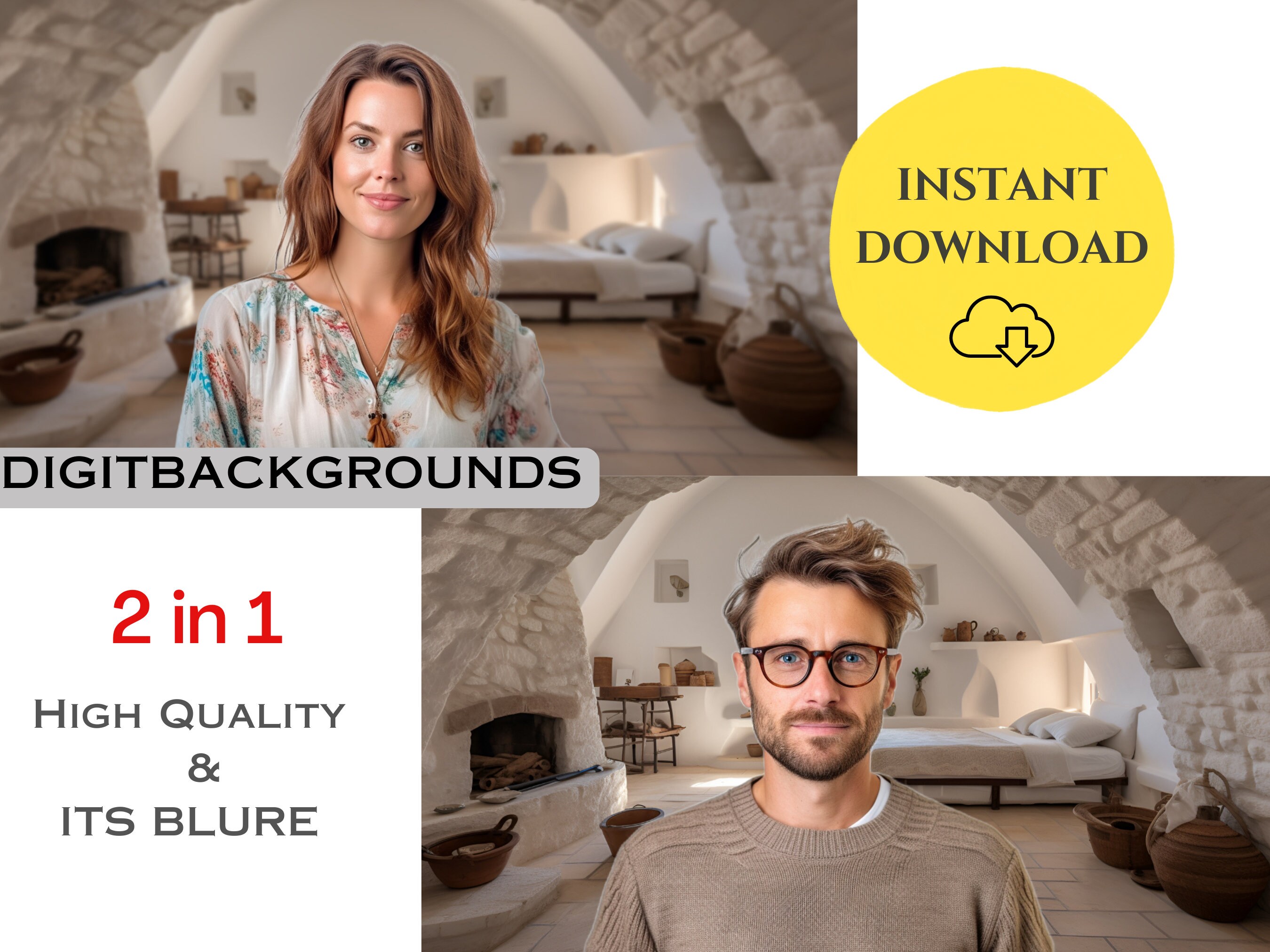 Trulli Interior Background Zoom Meetings Zoom Virtual - Etsy