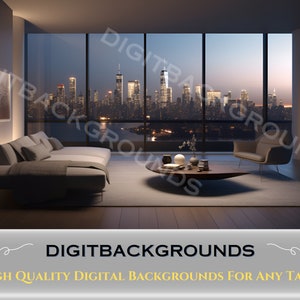 NY City View Virtual Background Zoom Meetings Interior Zoom Backdrops ...
