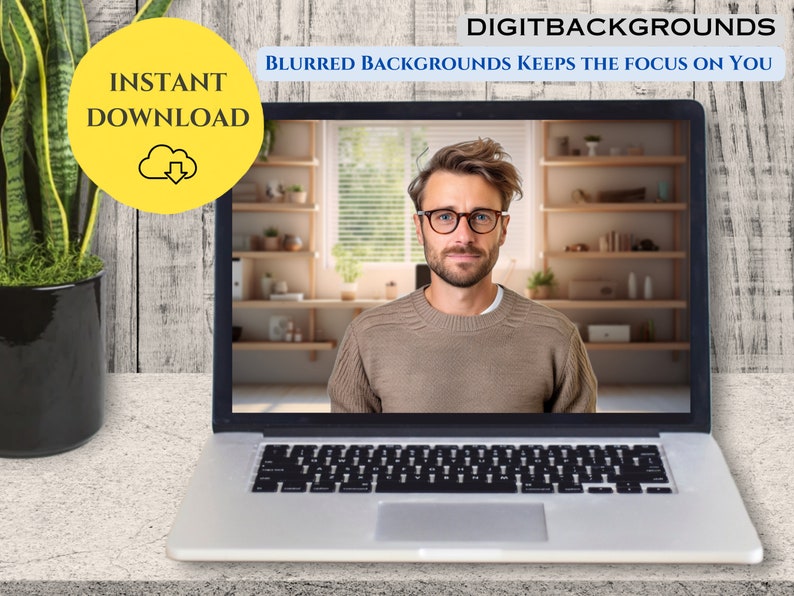 Cozy Bright Study Room Background, Zoom Meetings, Home Office, Blurred ...