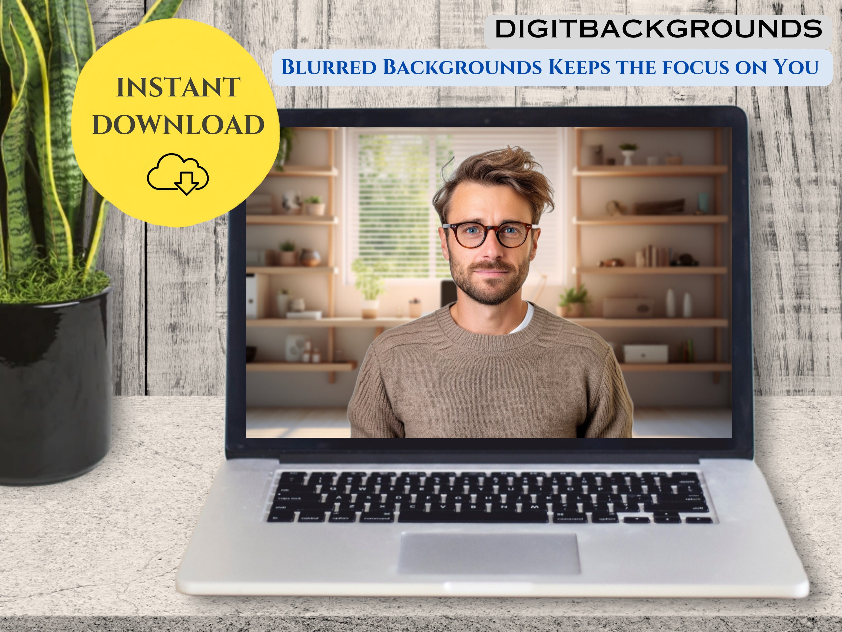 Cozy Bright Study Room Background, Zoom Meetings, Home Office, Blurred ...