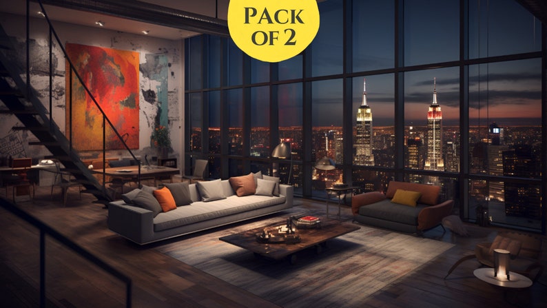 NY City View Virtual Background Zoom Meetings Interior Zoom Backdrops ...