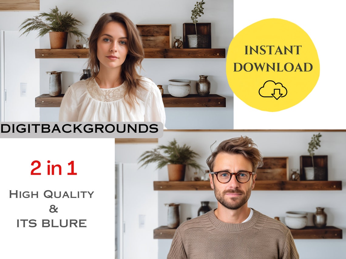 Shelf Virtual Backgrounds Minimalistic Zoom Backdrop Home Office ...