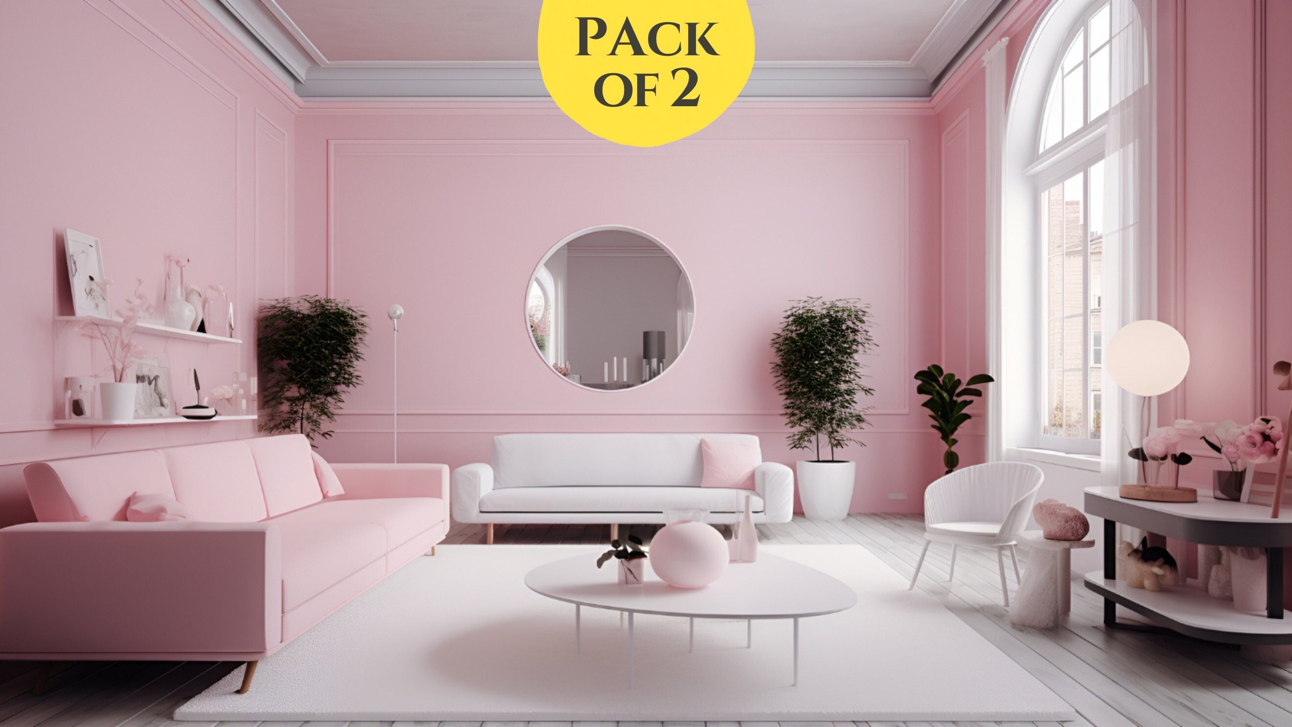 Barbie Inspired Interior Background, Zoom Meetings, Zoom Virtual ...