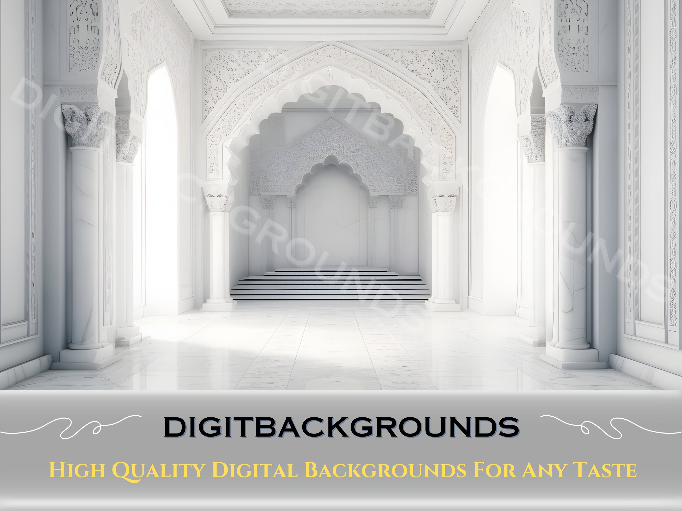 White Arabic Style Castle Background, Zoom Meeting, Zoom Virtual ...
