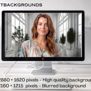 White Conservatory Background, Zoom Meeting, Zoom Virtual Backgrounds ...