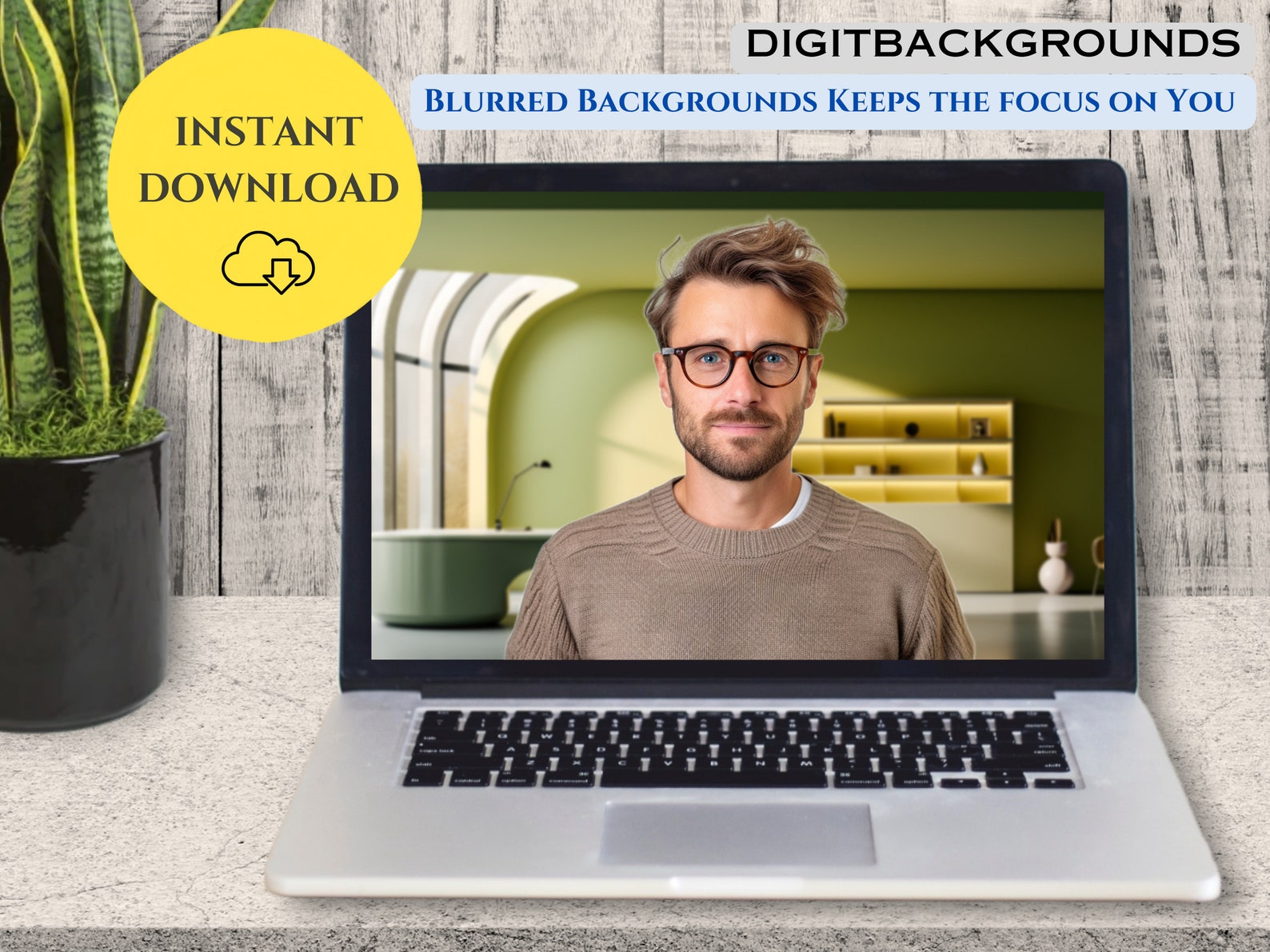 Green Minimalist Office Background Zoom Meetings Zoom Virtual ...