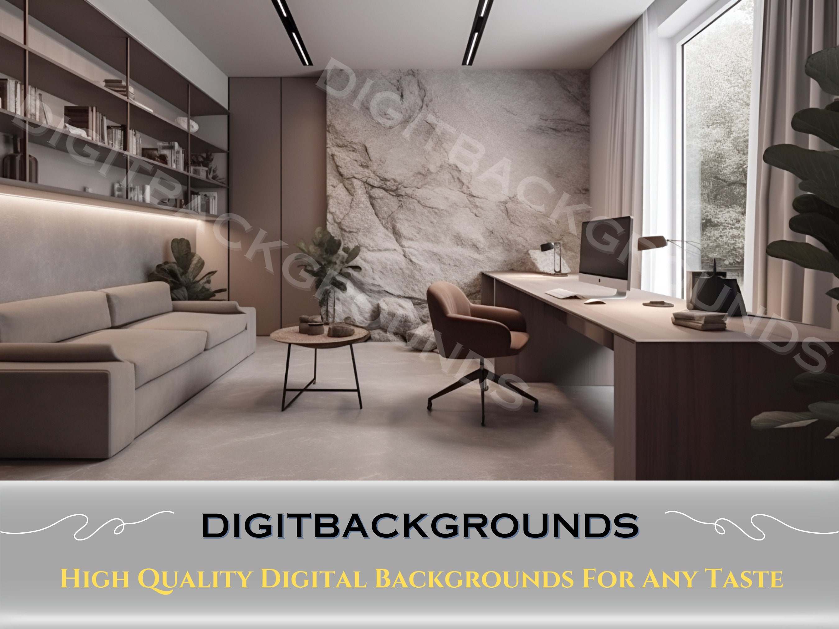 Gray Home Office Background, Zoom Meetings, Zoom Virtual Background ...