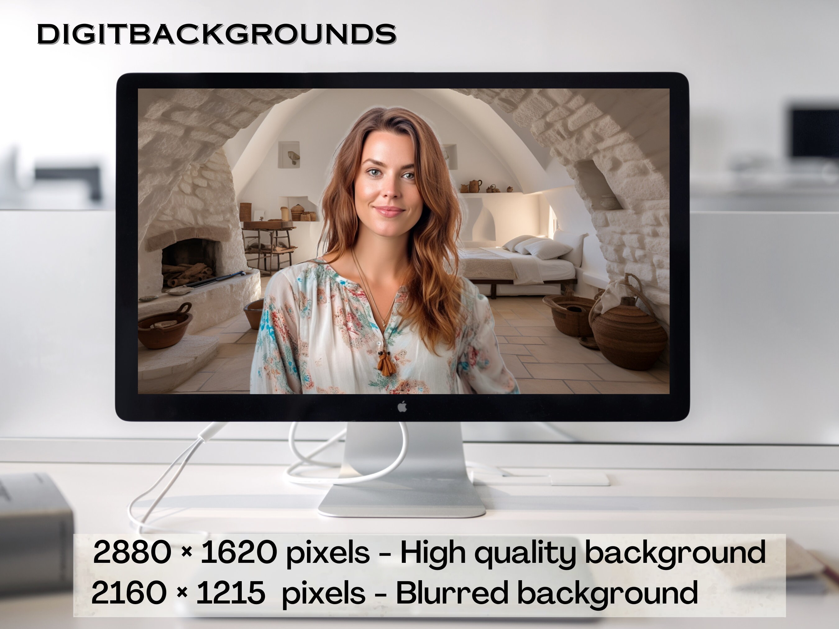 Trulli Interior Background Zoom Meetings Zoom Virtual - Etsy