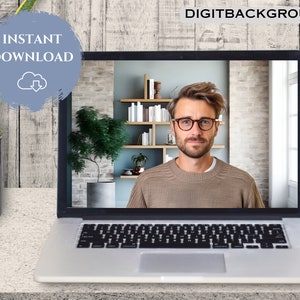 Shelf Virtual Backgrounds Minimalistic Zoom Backdrop Home Office ...