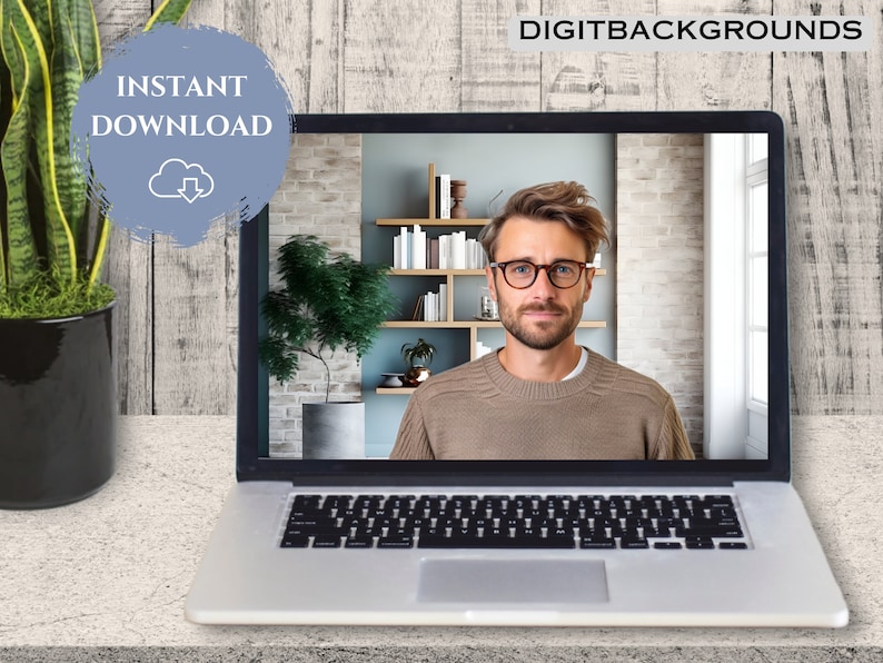 Shelf Virtual Backgrounds Minimalistic Zoom Backdrop Home Office ...
