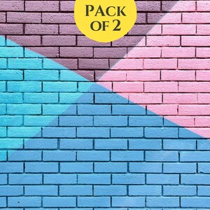 Colorful Brick Wall Backdrop for Zoom Meetings, Zoom Virtual ...