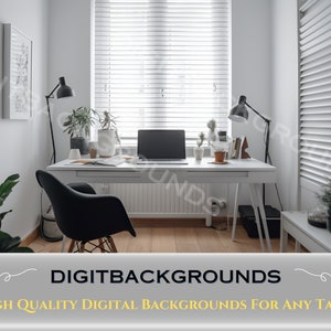 White Study Room Background, Zoom Meetings, Home Office, Blurred Zoom ...