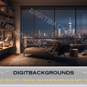 New York City View Background, Zoom Meeting, Home Office Zoom Backdrop ...