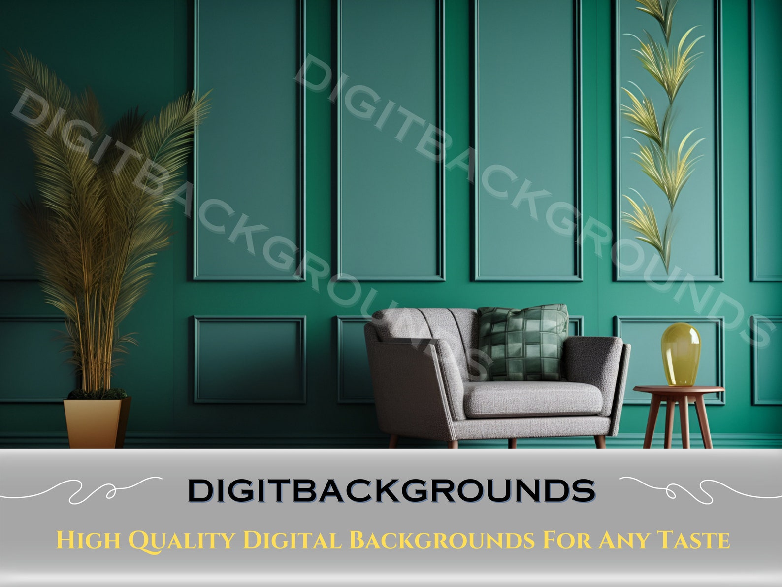 Teal Interior Background, Zoom Meetings, Zoom Virtual Backgrounds ...